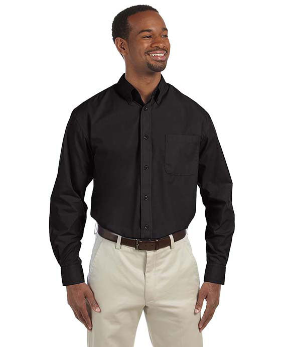 Men's Tall Poplin Work/Dress Shirts | Harriton M510T | Wholesale Costs ...