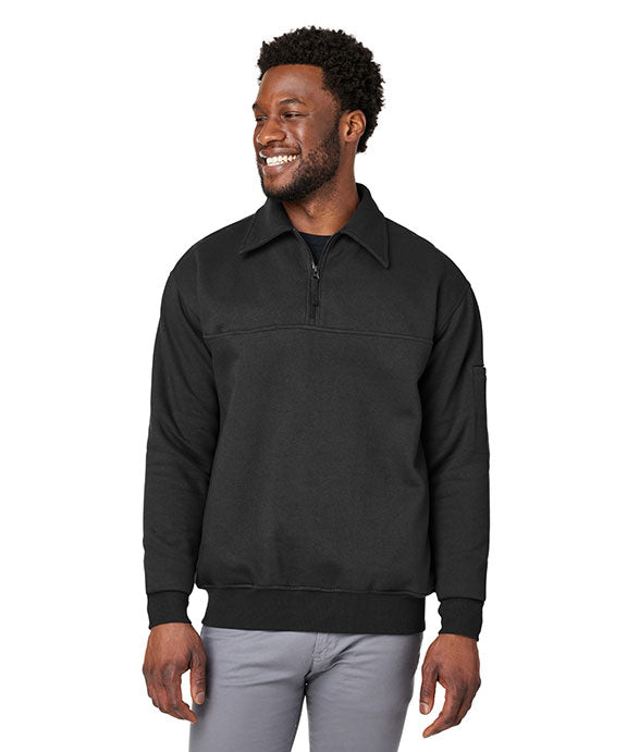 M712 - Harriton Mens ClimaBloc™ Heavyweight Tactical Quarter-Zip | Bla ...